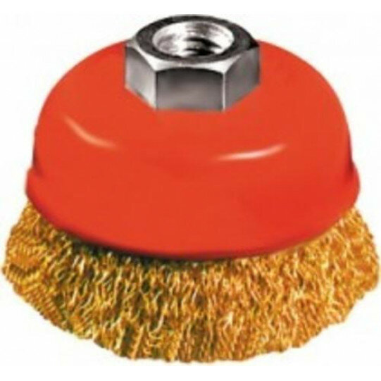 Корщетка чашка 75ММ ВИТ стал ЛАТ пров Д/ШЛ отрез МАШ гайка М14 FIT