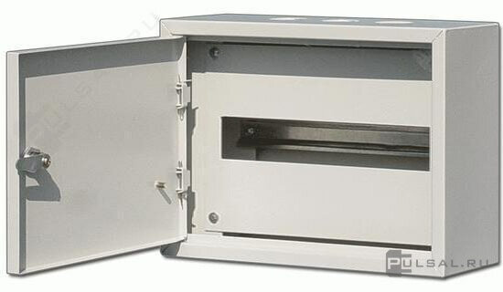 Щит 250х350х120, ЩРН-15 с замком DEKraft 15 модулей IP 31 навесной серый металл серый 30206DEK