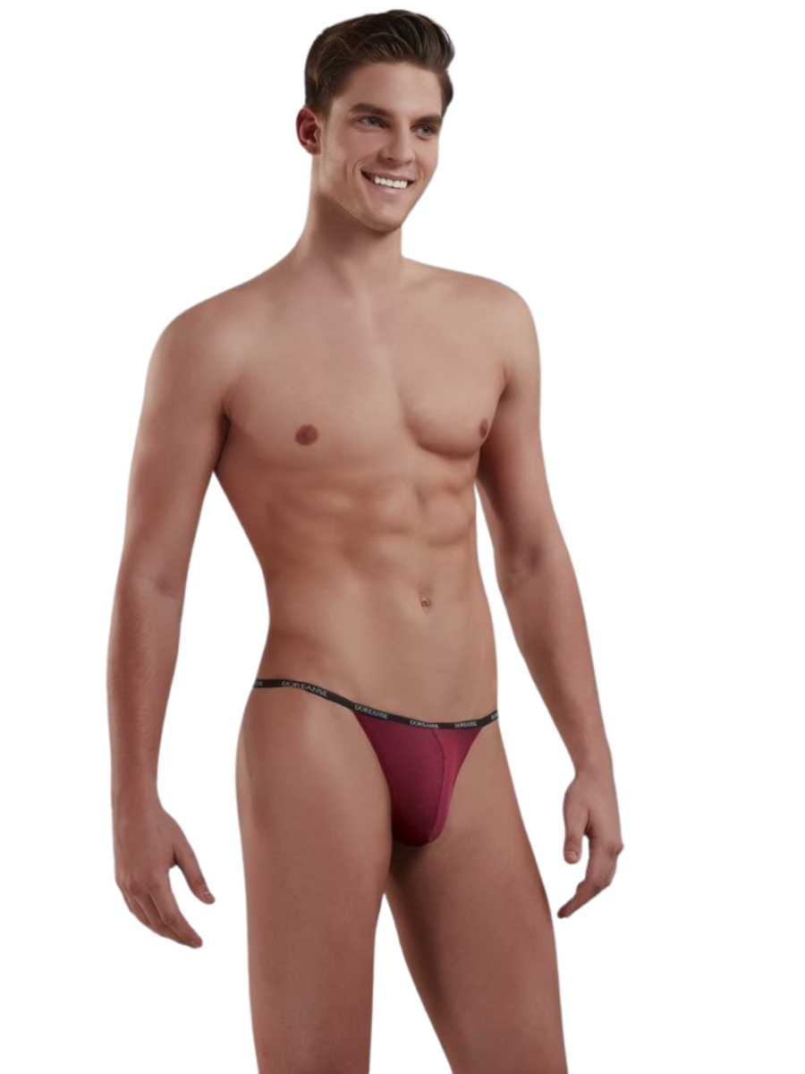 Мужские трусы стринги бордовые Doreanse 1330 String модал/лайкра S (44)