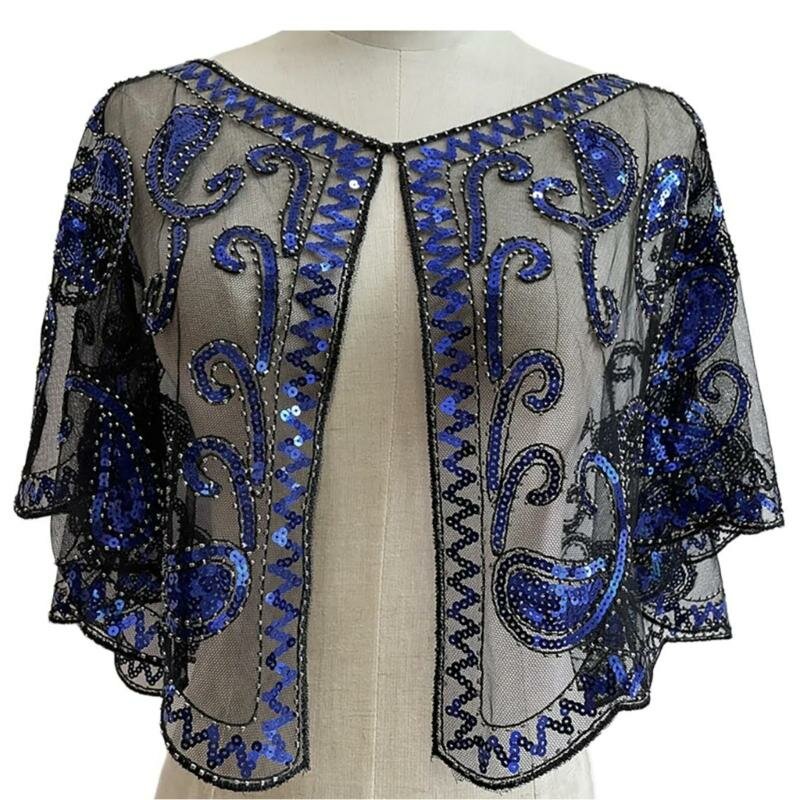 Стильный блестящий накидка, Кешью черный королевский b