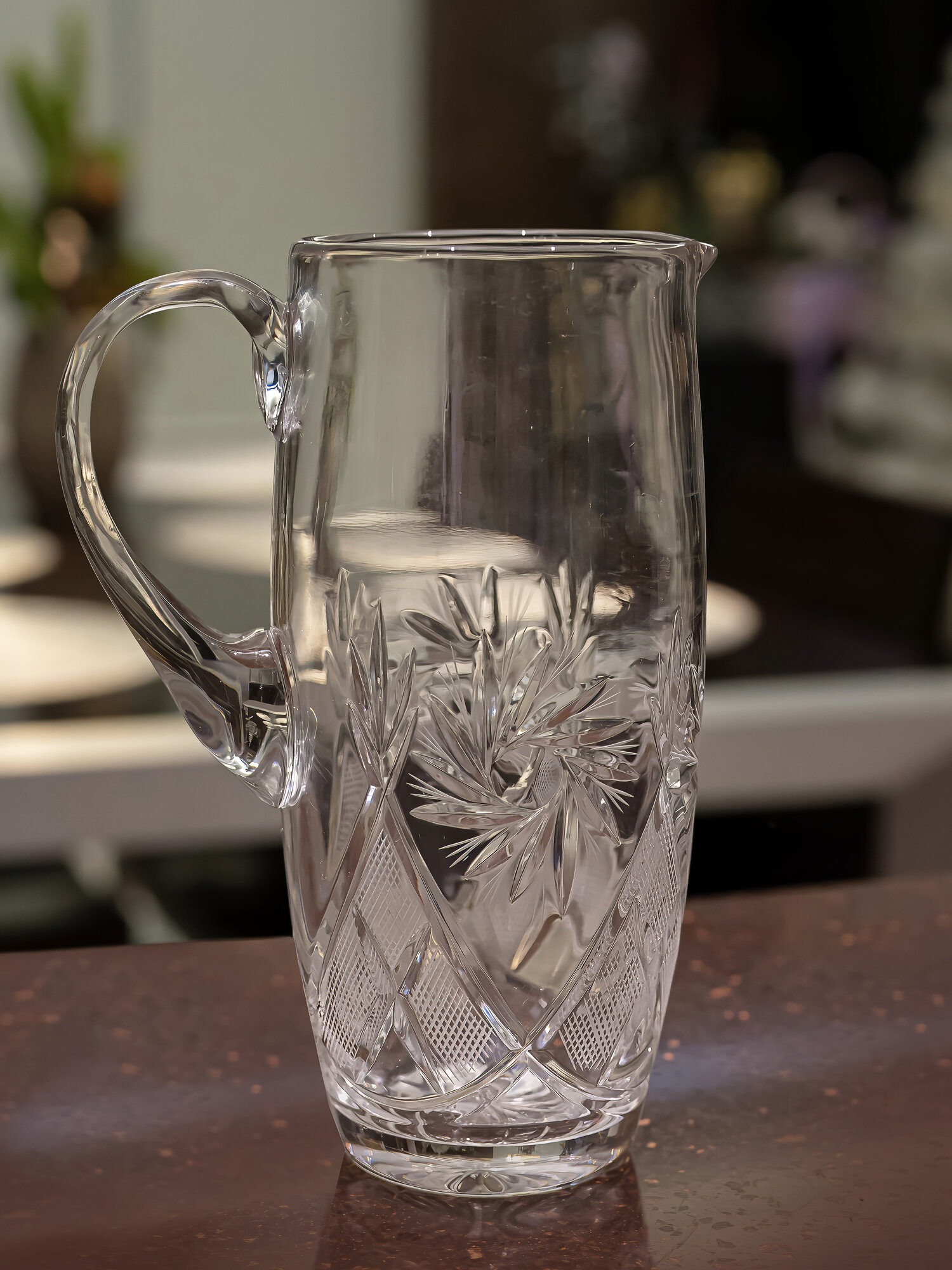 Кувшин для воды / напитков / сока / лимонада, хрустальный без крышки, объем 1 литр, Неман 4189-1000/1