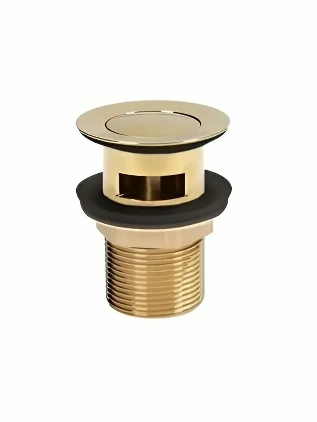 Донный клапан для раковины с переливом, система клик-клак, латунь, золото, IDDIS, Cloud, CLOG000i88