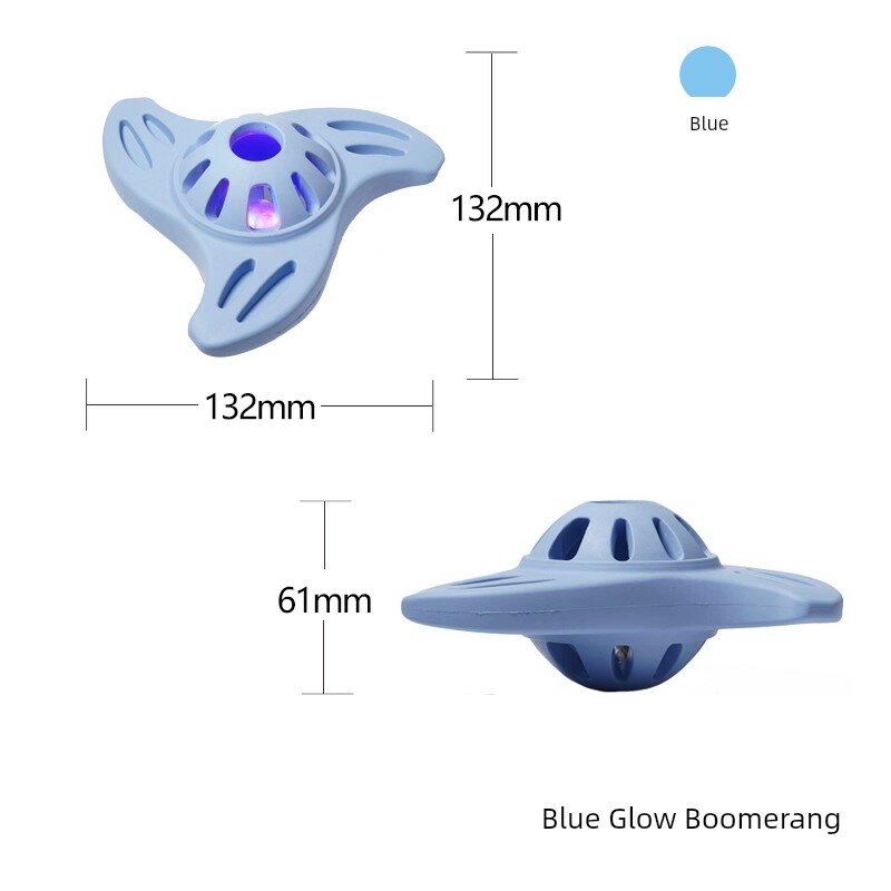 Игрушка-бумеранг для собак, светящаяся, устойчивая к укусам, для чистки зубов, издающая звуки, гаджет для
