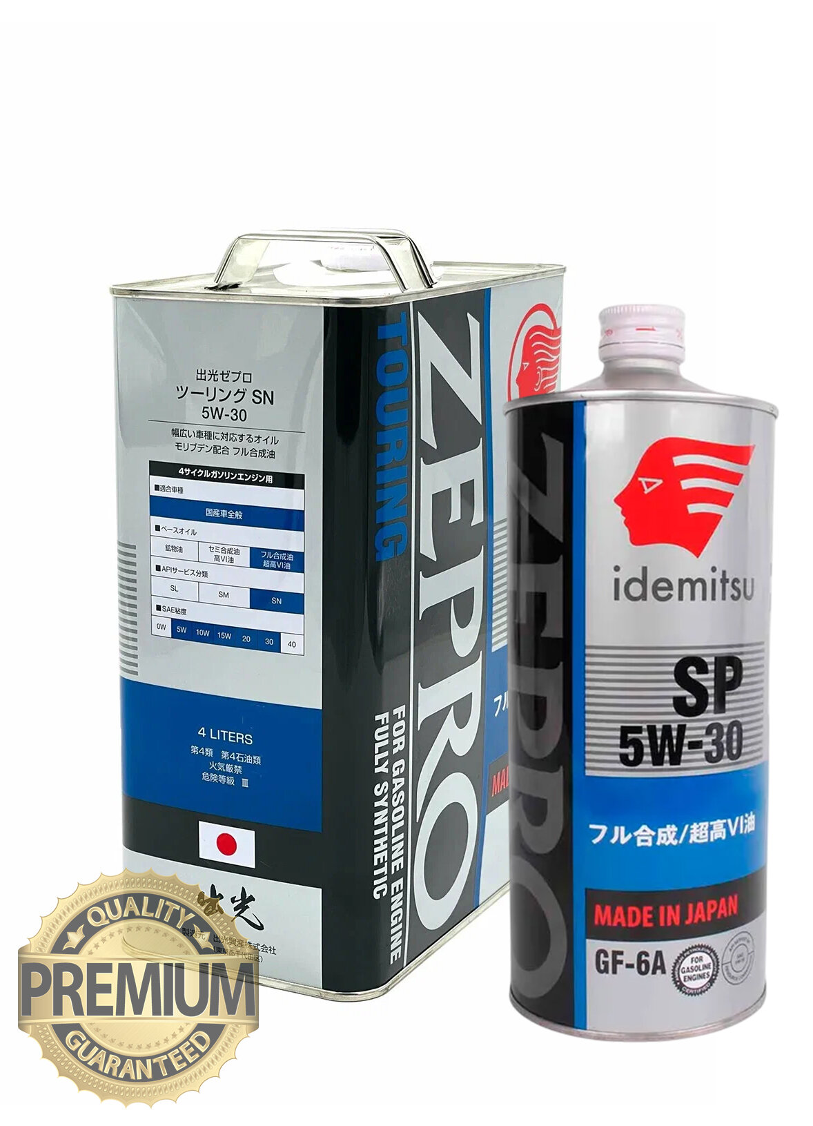 Синтетическое моторное масло IDEMITSU Zepro Touring 5W-30, 4 л+1 л, 1845-004, 30014054-001, 1 шт.