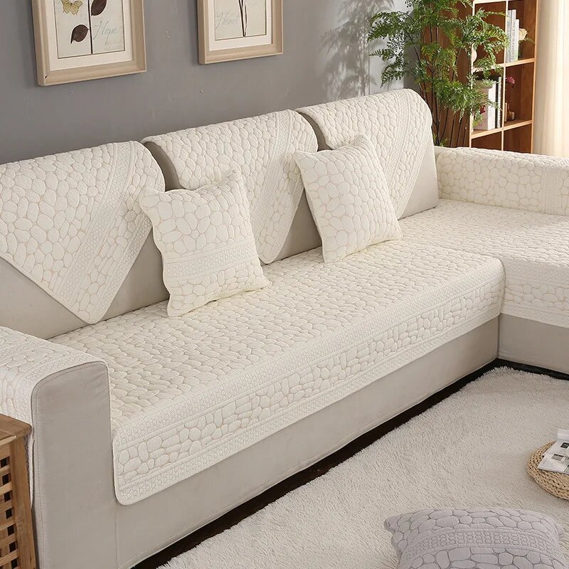 Двухсторонние хлопковые чехлы для диванов, подушка, всесезонное полотенце для дивана, современное простое покрывало для угловой кушетки в гостиной, полотенце с подлокотником