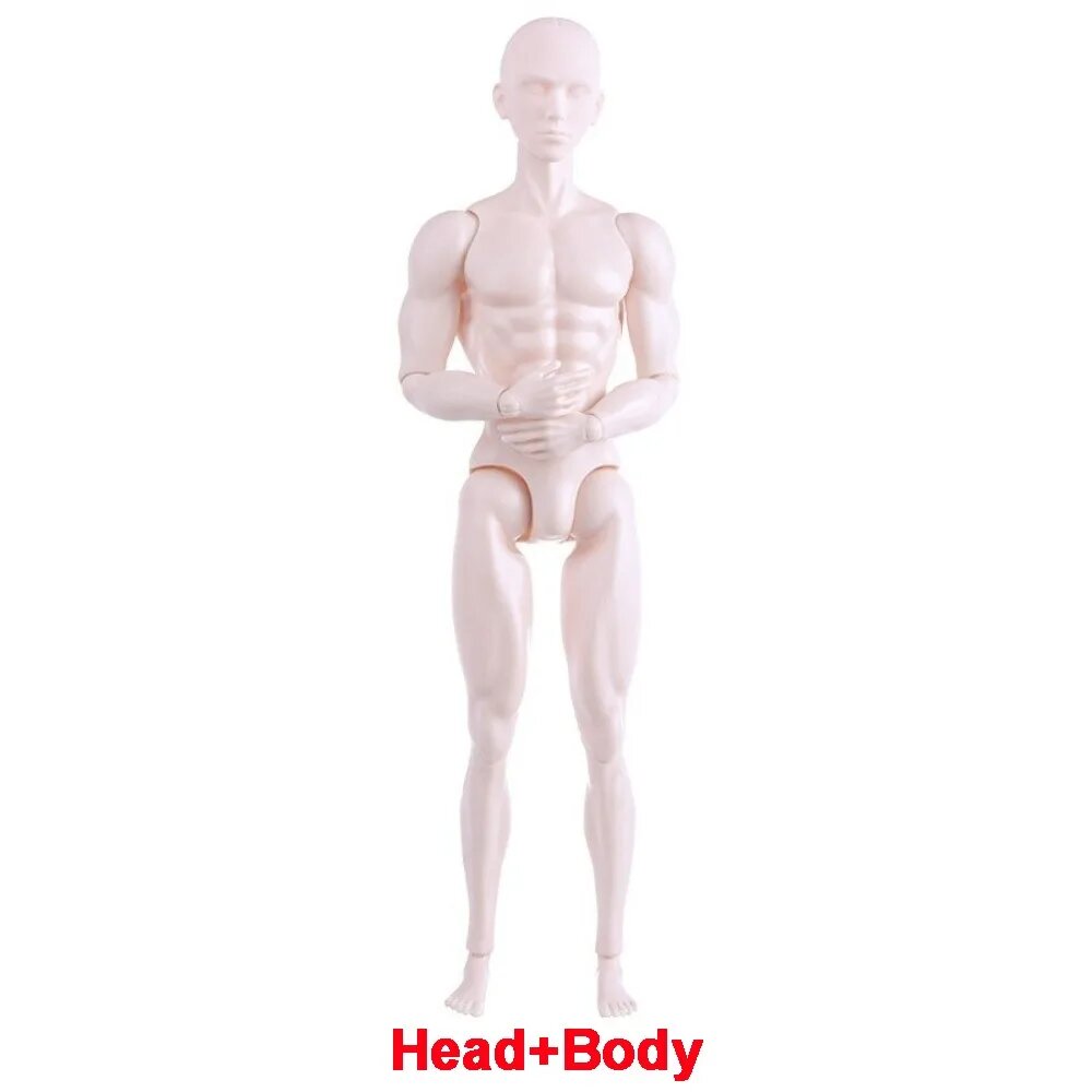 Голова куклы для мальчика BJD, белый, 35 см Head-Body -2