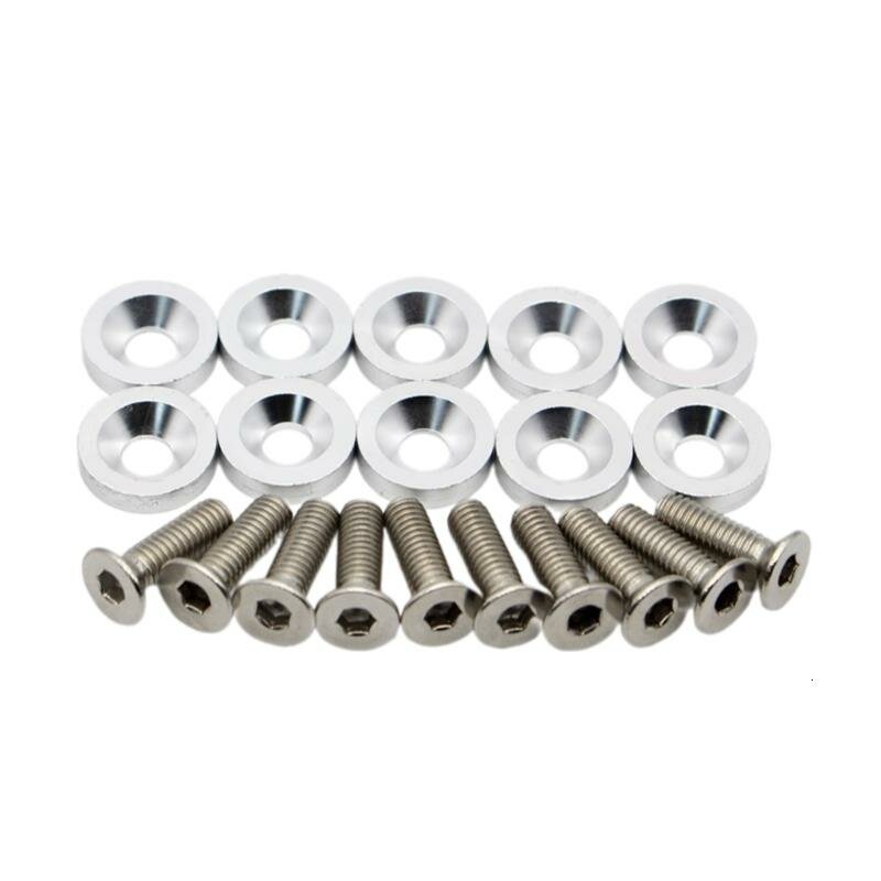 Комплект бамперных фендеров M6x19,5 мм с болтами, 20 шт, Серебро