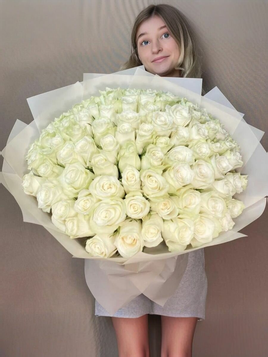 101 белая роза
