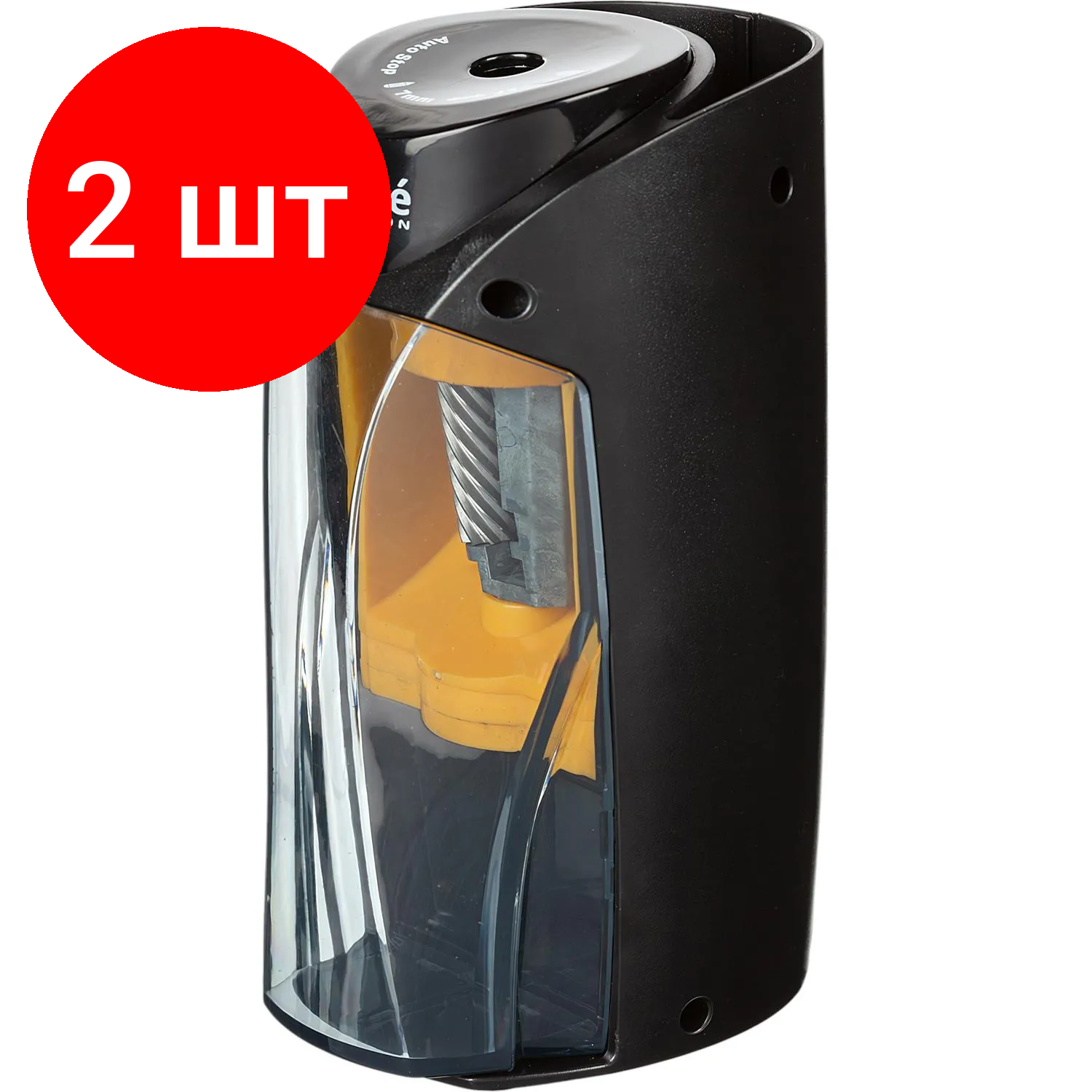 Комплект 2 штук, Точилка электрическая Attache Selection 13 мм, адаптер