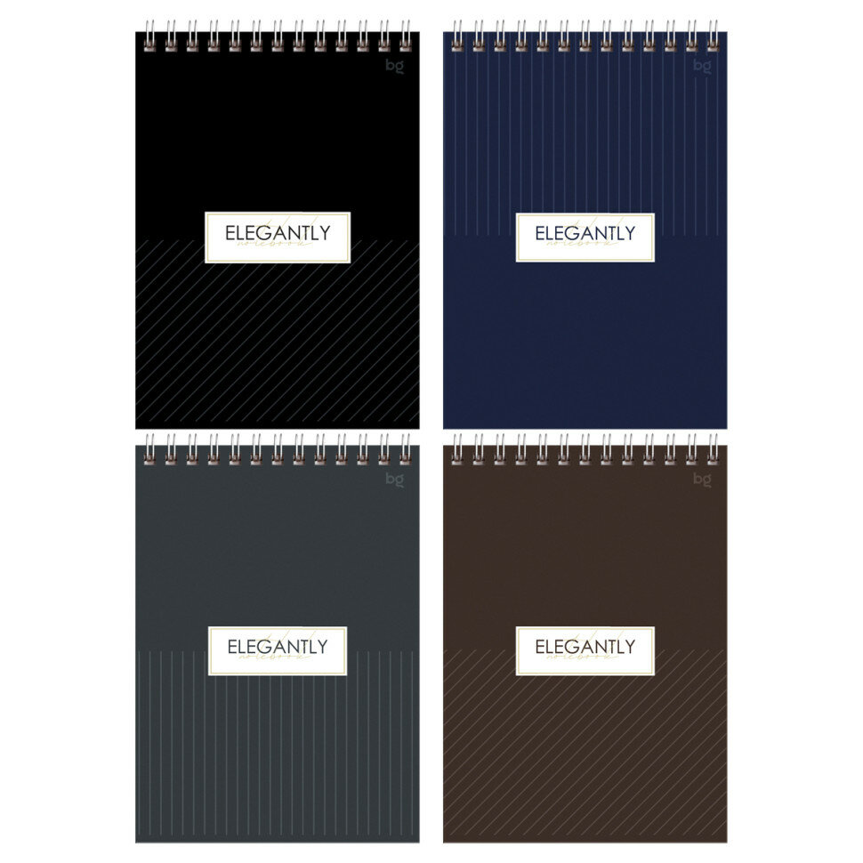 Блокнот А5 60л. на гребне BG "Minimal", 8 штук, 379077