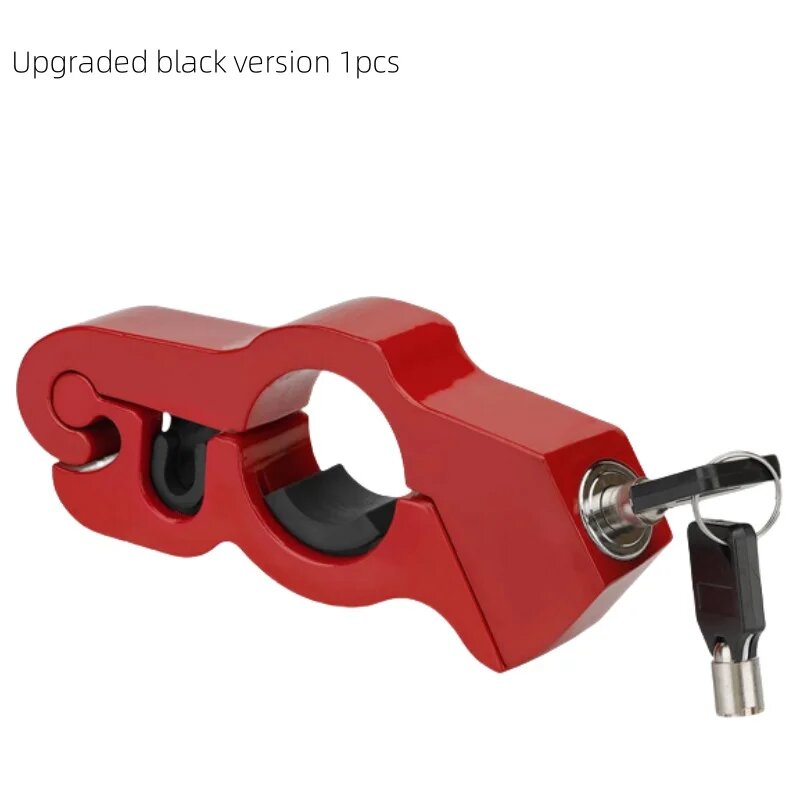 Замок на руль, противоугонный сверхмощный стальной мотоцикл, квадроцикл, велосипед Alloy red 1pcs