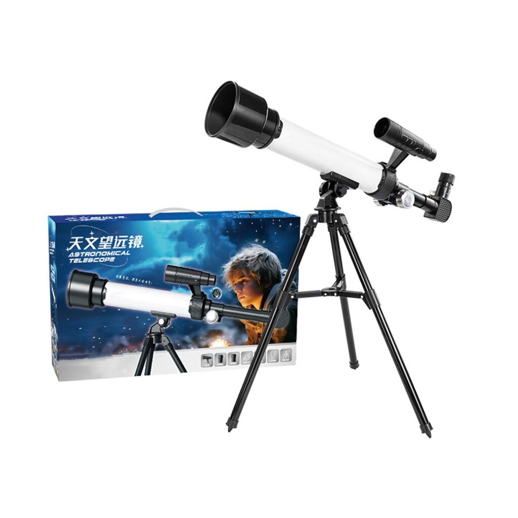 Игрушечный астрономический телескоп для детей и начинающих. Простая установка для наблюдения за звездами на открытом воздухе. Развивающая игрушка.