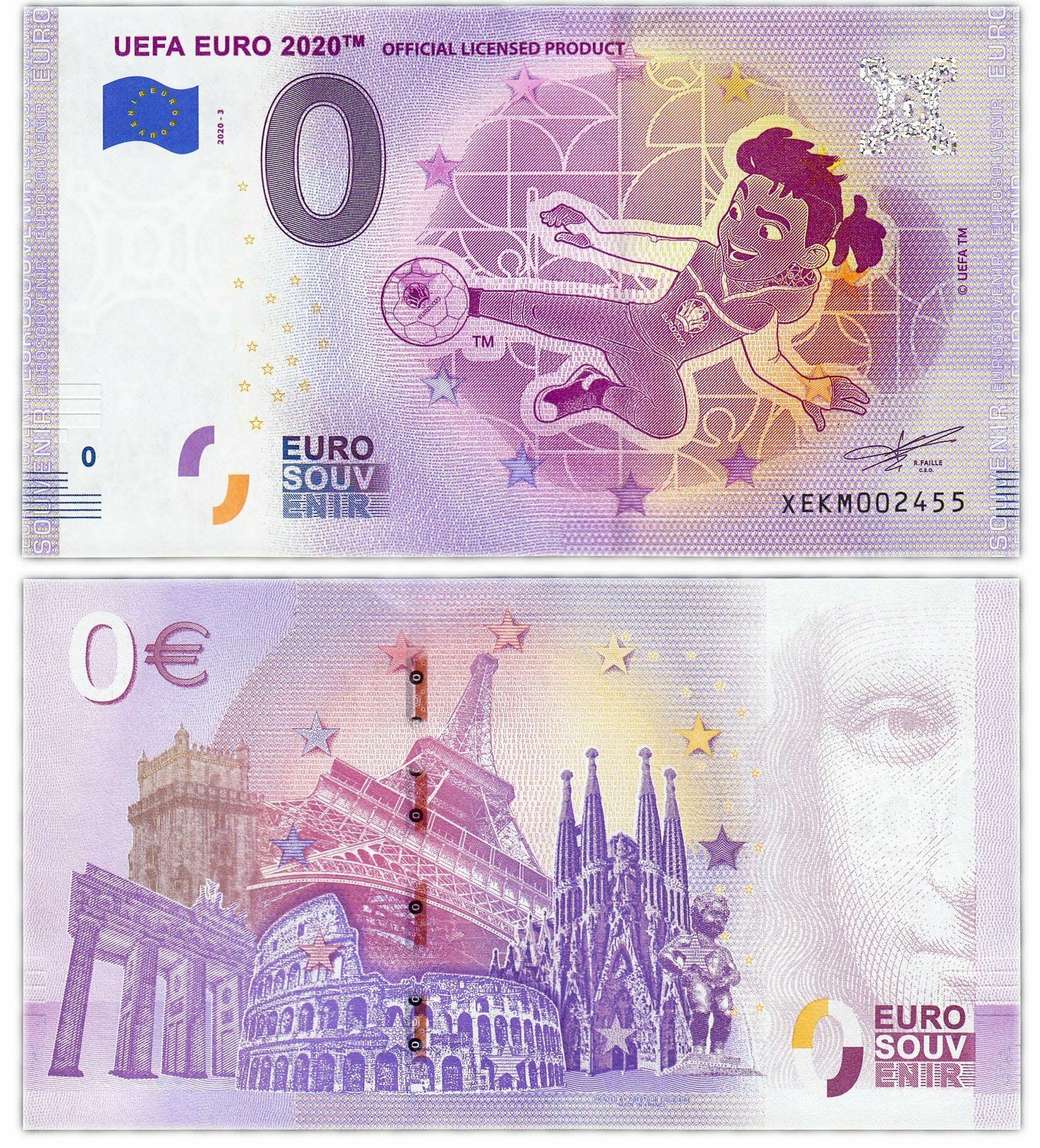 0 евро euro "Чемпионат Европы по футболу Талисман" 2020