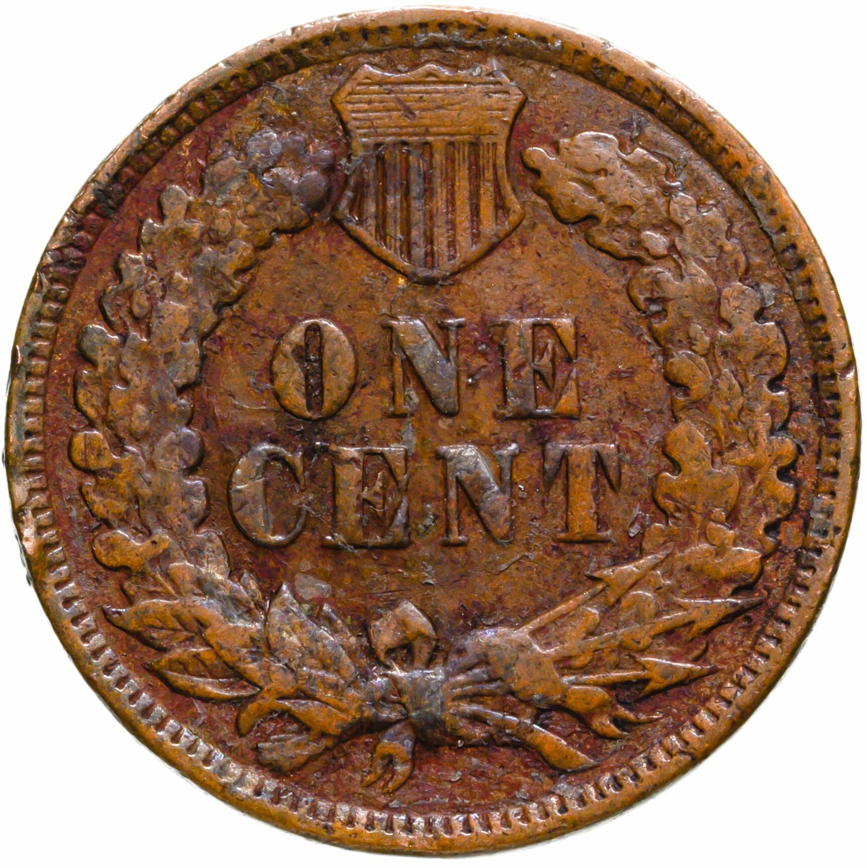 США 1 цент cent 1907 "Indian Head Cent", Бронза, в сохранности VF