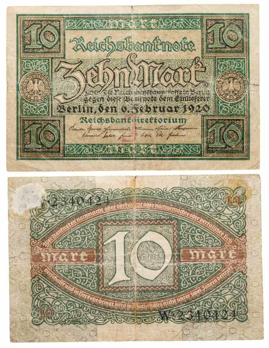 Германия 10 марок 1920