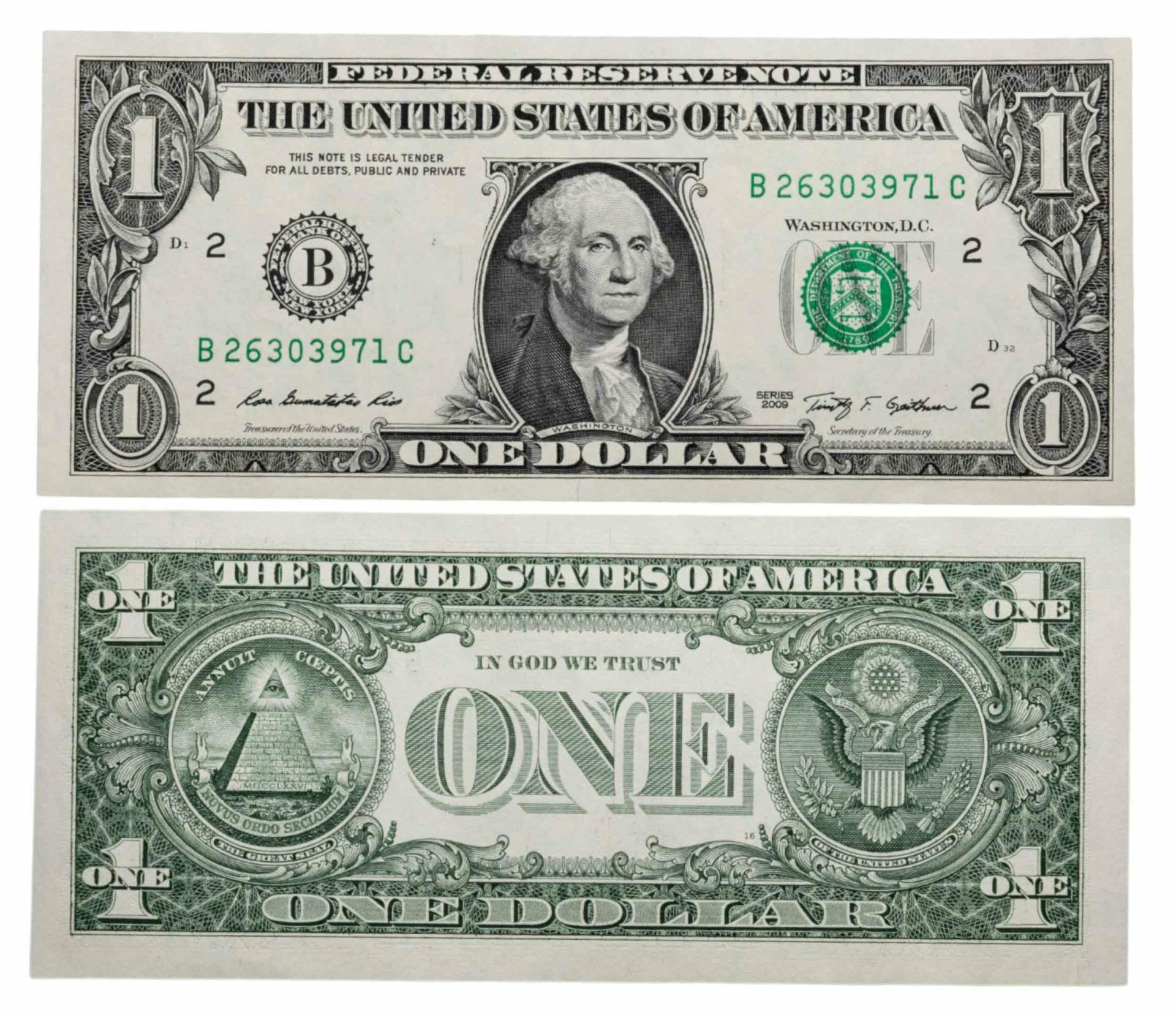 США 1 доллар 2009 год Pick 530 B-Нью Йорк