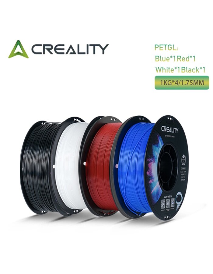 Филамент CREALITY CR-PETG 1.75мм — низкая усадка, химическая стойкость, оригинал без БФА для FDM-принтеров4 цвета