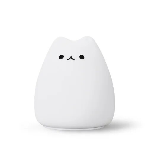 Силиконовый ночник-котик, белый, cat (no battery) B