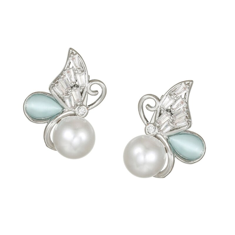 Упаковка из 2 Элегантных Зажимов для ушей в виде Бабочки Для наушников Freeclip1 / 2 С Очаровательной Пряжкой