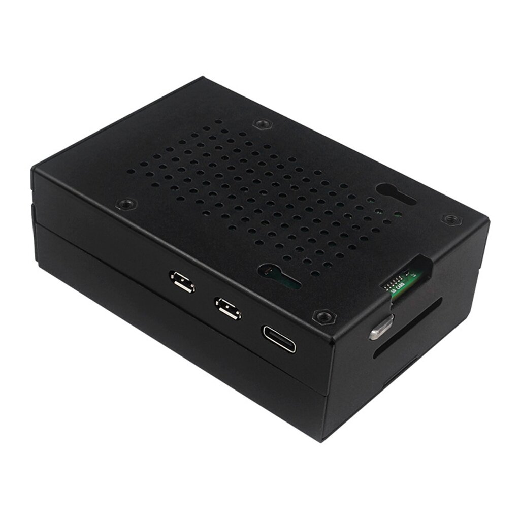 1 комплект корпуса из алюминиевого сплава Raspberry Pi 5B 5-го поколения с охлаждающим вентилятором с ШИМ