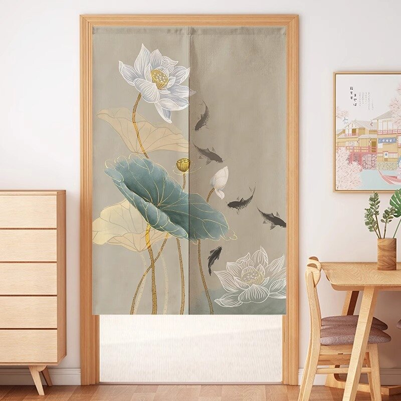 Новая китайская стильная дверная занавеска, перегородка, занавеска для чайной комнаты, занавеска для кабинета, домашняя кухня, спальня, подвесная занавеска, занавеска для ванной, блокирующая приватность