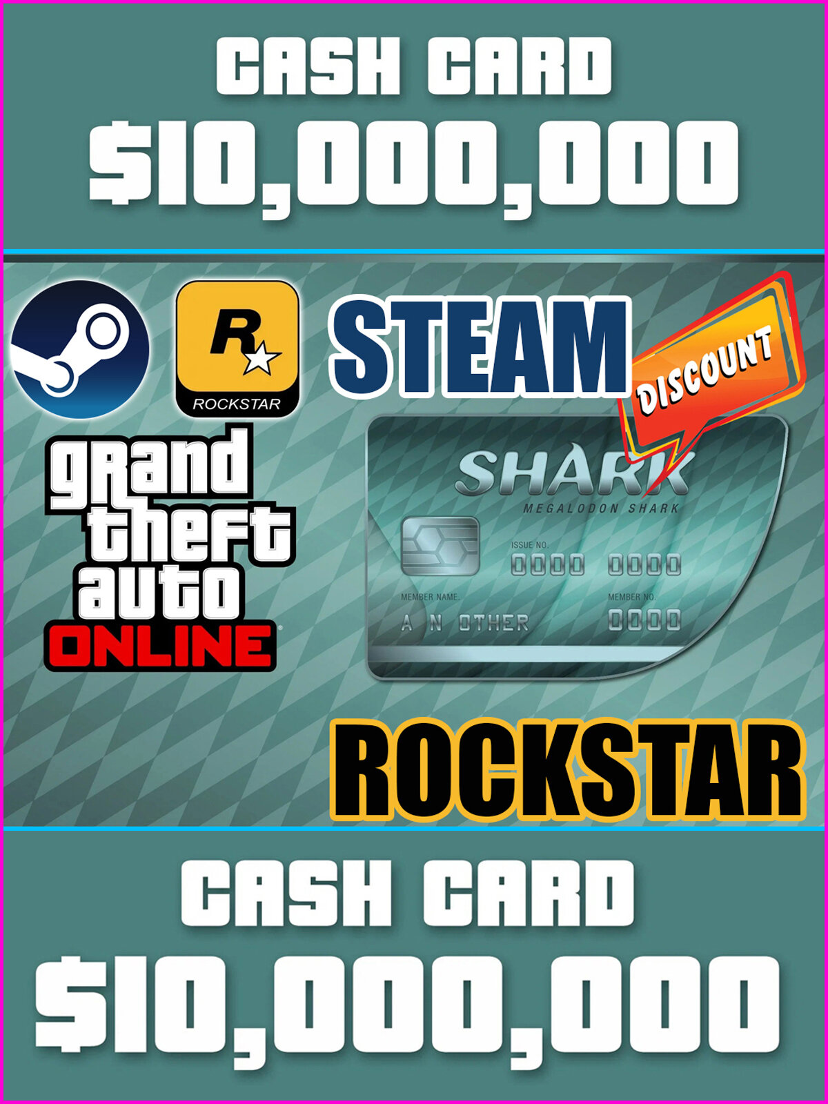 GTA 5 Online $10 000 000 / Steam / Social Club / Epic / Ключ Денег ПК/ Платежная Кэш Карта / Cash Card ГТА 5 Онлайн