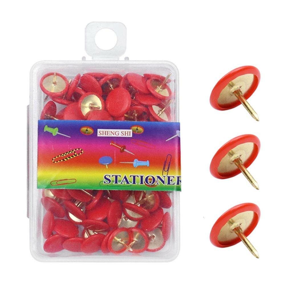 100 Шт накладки для большого пальца, булавки для рисования, булавки для плакатов, кнопки для плакатов на пробковой доске