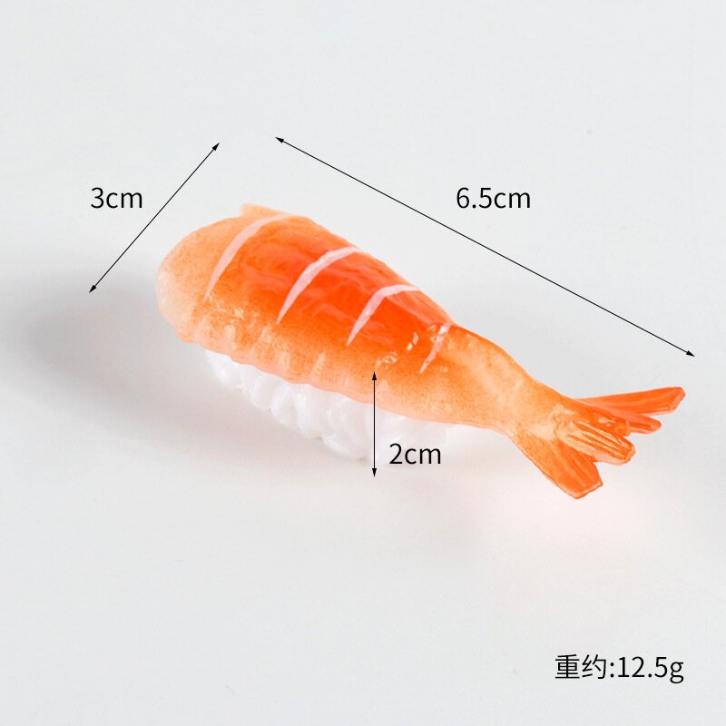Маленькая имитация хвоста лосося и креветки, японская кухня, суши, модель для игры, мини-орнамент для рисовых шариков