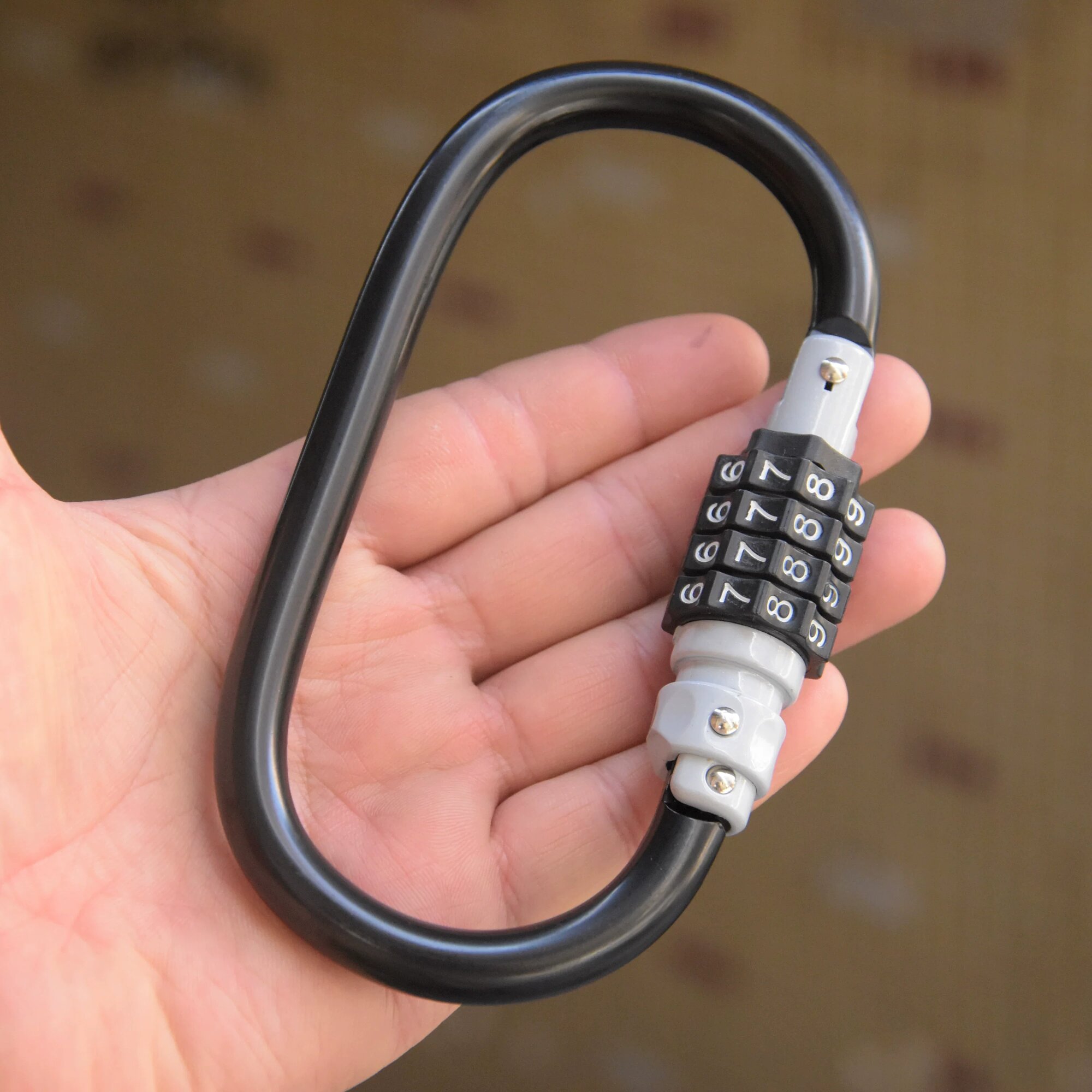 Многофункциональный открытый быстроподвесной небольшой металлический карабин с паролем, D-образный большой кольцевой