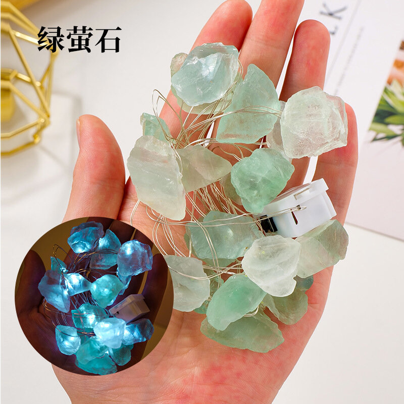 Натуральный розово-белый аметист, сырой камень, атмосферная лампа, длинная полоса, цветная лампа, гирлянда, рождественское украшение, ночник, праздничный подарок