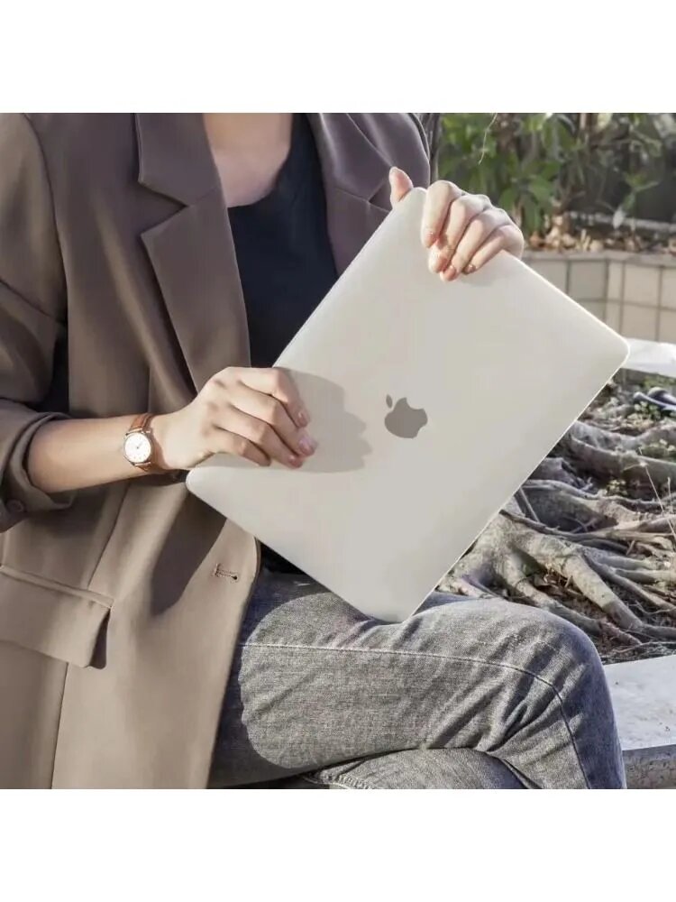 Чехол для Macbook Air 13 M2 M3 M4 / макбук air 13.6' 2025 2024 2022 ультратонкий Сверхлегкий матовый прозрачный Прочная пластиковая защитная крышка из