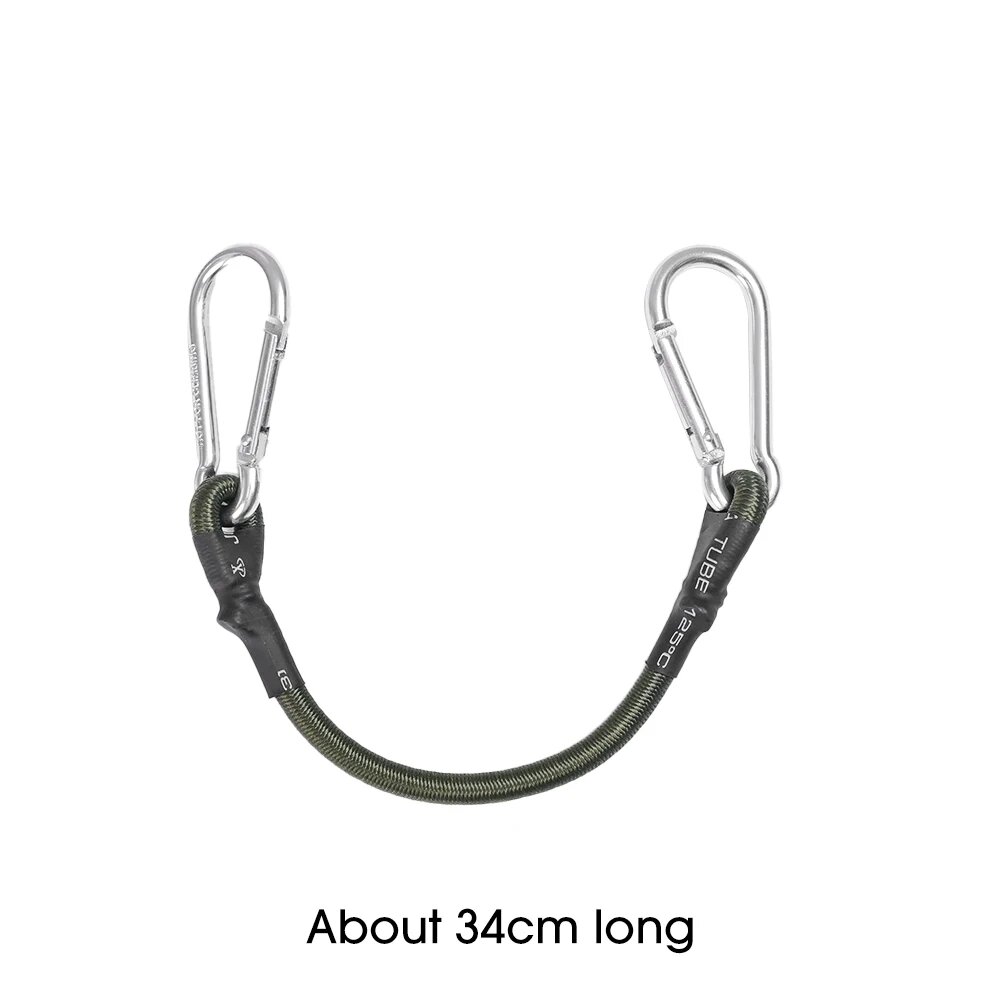 Эластичный банджи-шнур серый 34cm green