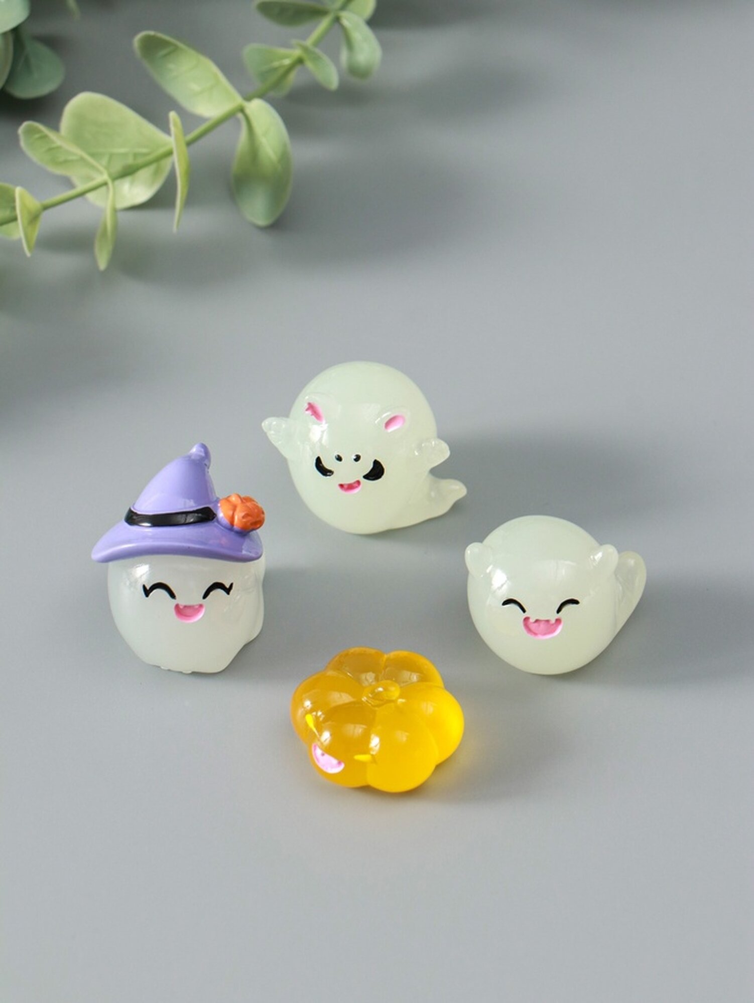 Набор фигурок из эпоксидной смолы флуоресцентные «Хэллоуин», 4 шт, 5×5×3.5 см