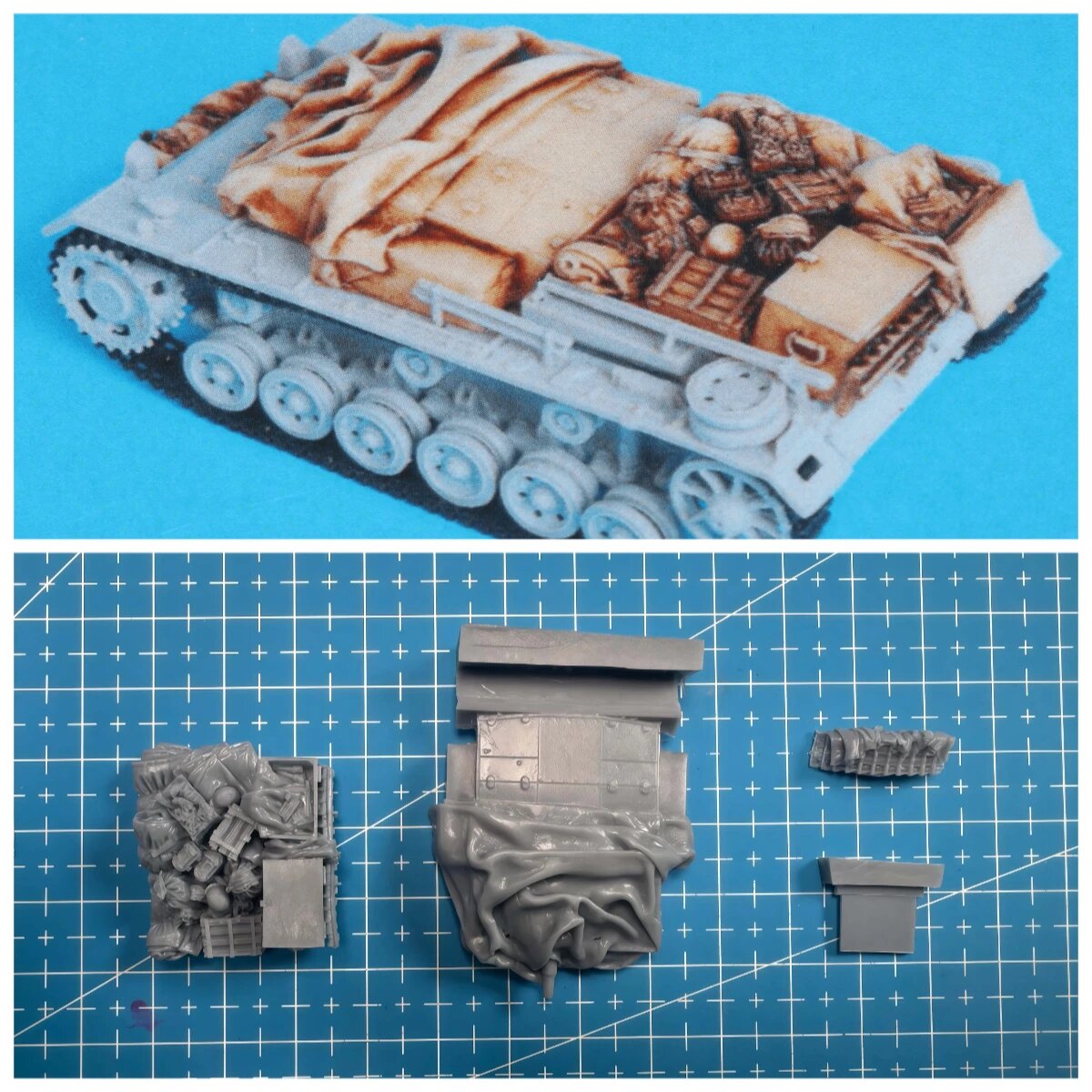 Комплект для сборки модели из литой смолы 1/72, GK, пополнение упаковки штурмового пистолета, неокрашенный, нужно собранно