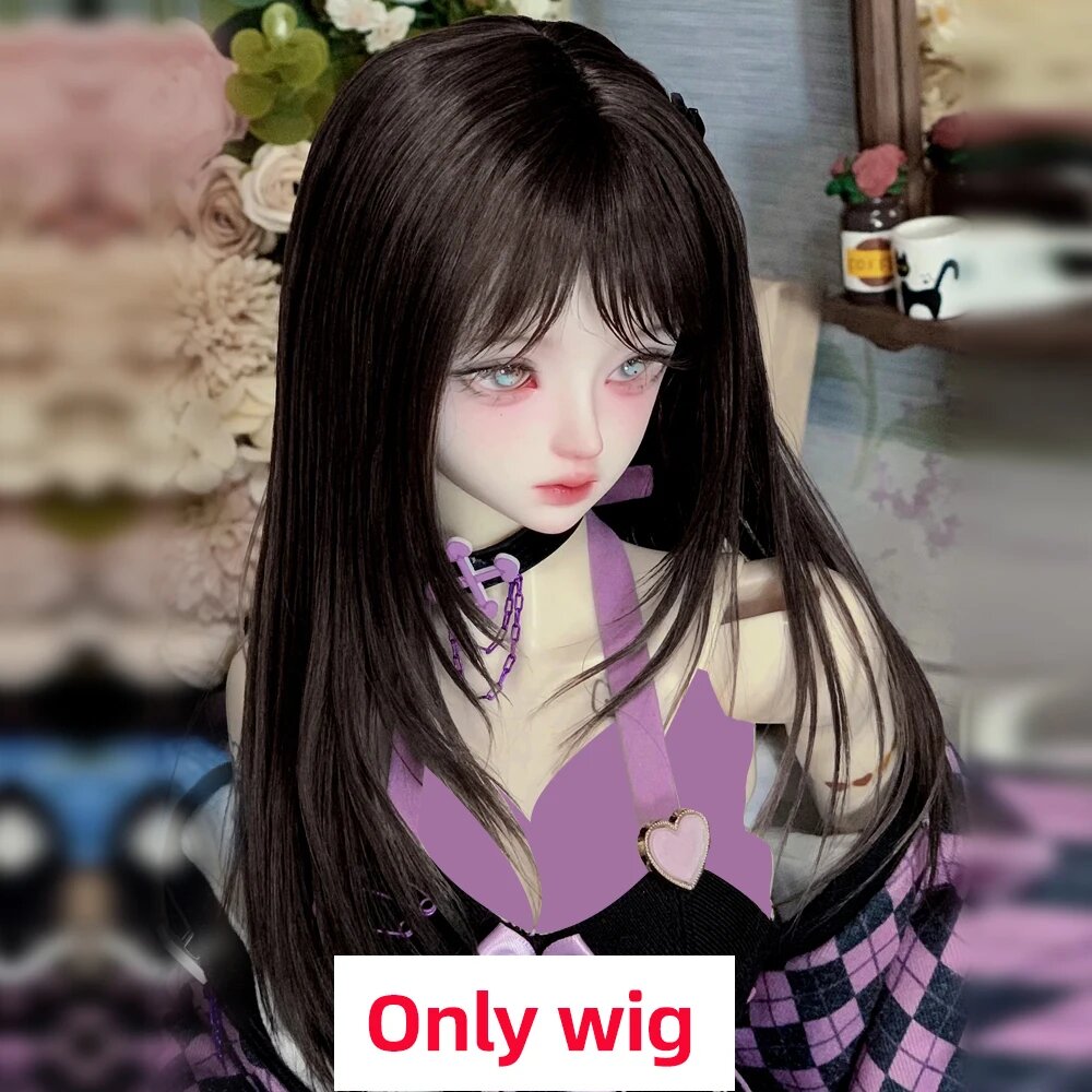 Awen Bjd Wig Mohair 1/4, 1/6 BJD Bangs Прямые короткие высокослойные длинные волосы для 30-40 см BJD DD SD Волосы куклы в нескольких цветах