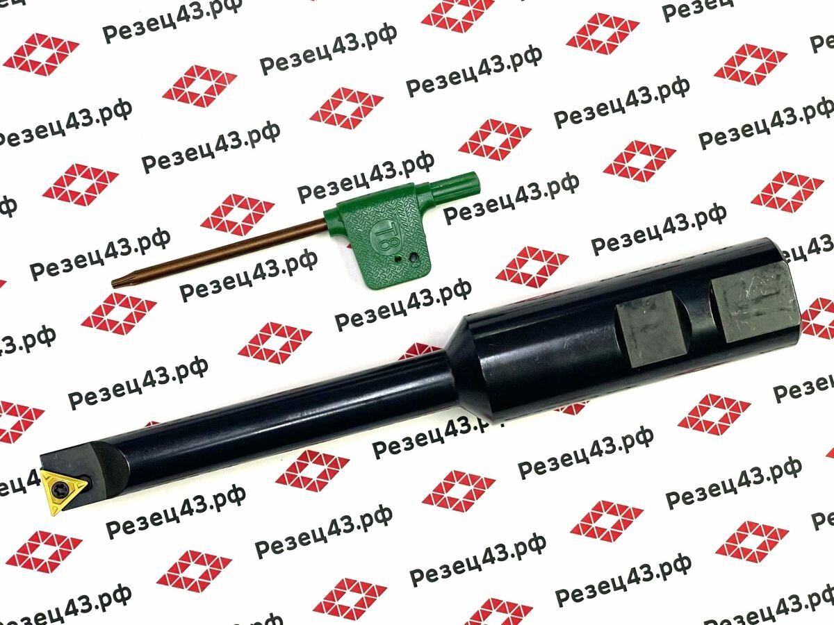 Расточной резец со сменными пластинами 25 мм с глубиной точения 90 мм, с лыской для расточной головки F1