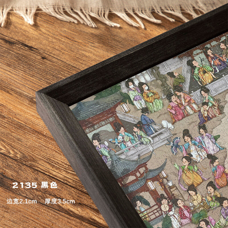 Горячая распродажаЗимние огни Пазл Рамка 1000 Деталей 50*75 Фоторамка 500 2000 Деталей Американский Стиль Рамка для Изображений Монтажная Рамка Рамка из Массива Дерева