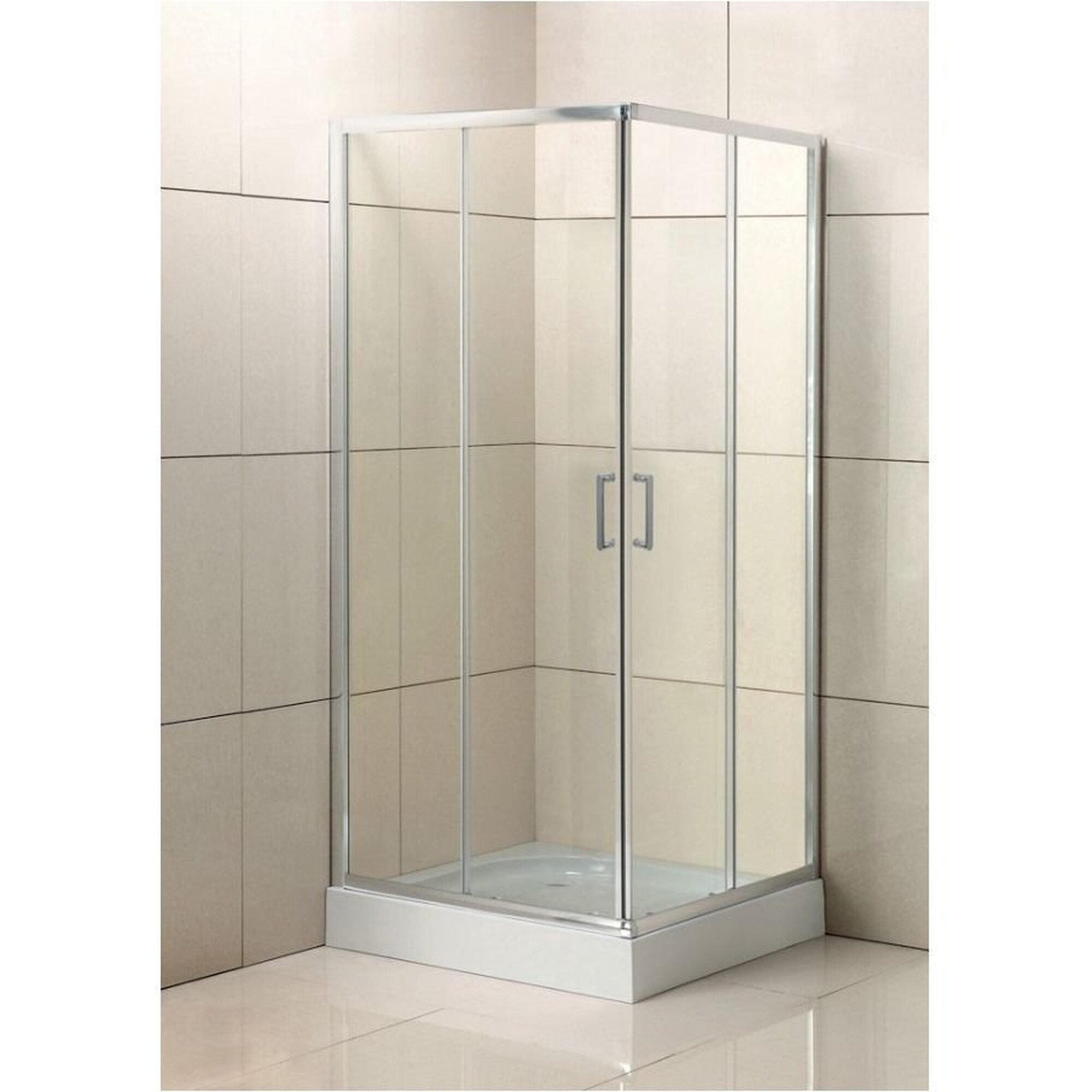 Душевой уголок BelBagno UNO-195-A-2-100-C-Cr хром, стекло прозрачное 5 мм (1000х1950х1000)