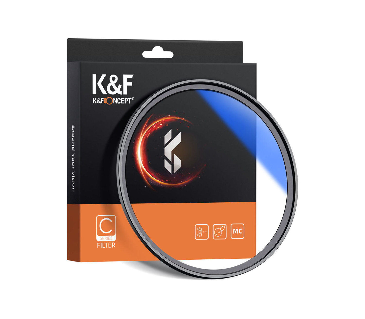 Светофильтр K&F Concept HMC UV, Blue Coated, 49 мм, ультрафиолетовый, просветляющий, резьба для дополнительных фильтров