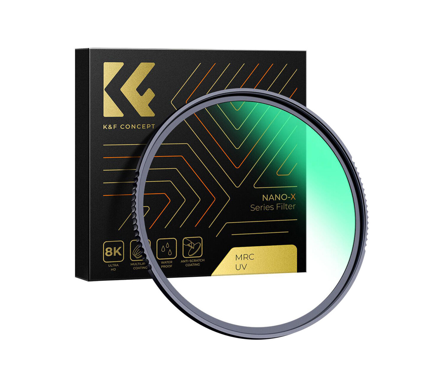 Светофильтр K&F Concept Nano-X B270 MCUV, Green Coated, 49 мм, ультрафиолетовый, просветляющий, водотталкивающий