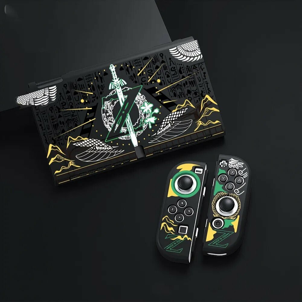 Силиконовый защитный чехол на игровую приставку Nintendo Switch Oled, мягкий чехол из TPU ZELDA