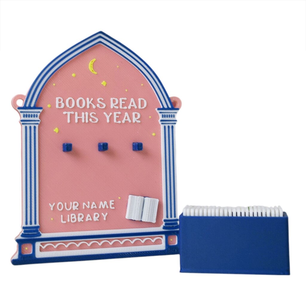 3D Печатные Трекеры прогресса чтения годового счетчика книг Украшение рабочего стола Подарок