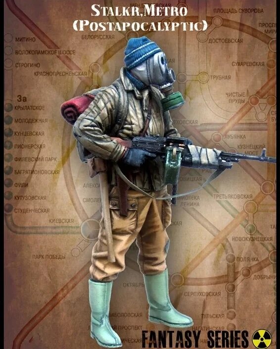 Фигурка Сталкер 1 1/35, резина, неокрашенная