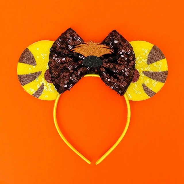 Повязки на голову с ушками Микки Мауса от Disney, аксессуары для волос для вечеринок для девочек и женщин, повязки на голову с Минни Маус, детские повязки на голову с бантиками и пайетками, подарки.