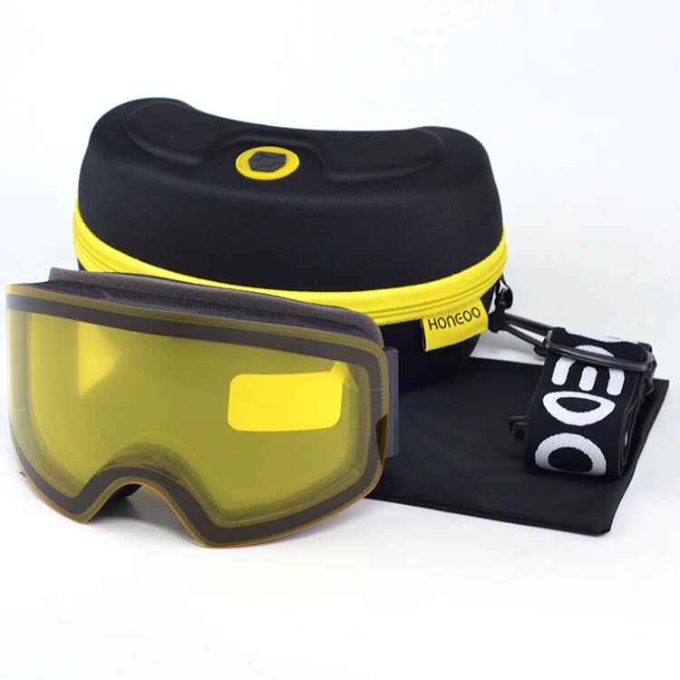 Безрамные большие цилиндрические лыжные очки для мужчин и женщин, сноубордические очки, очки с диоптриями, защита от