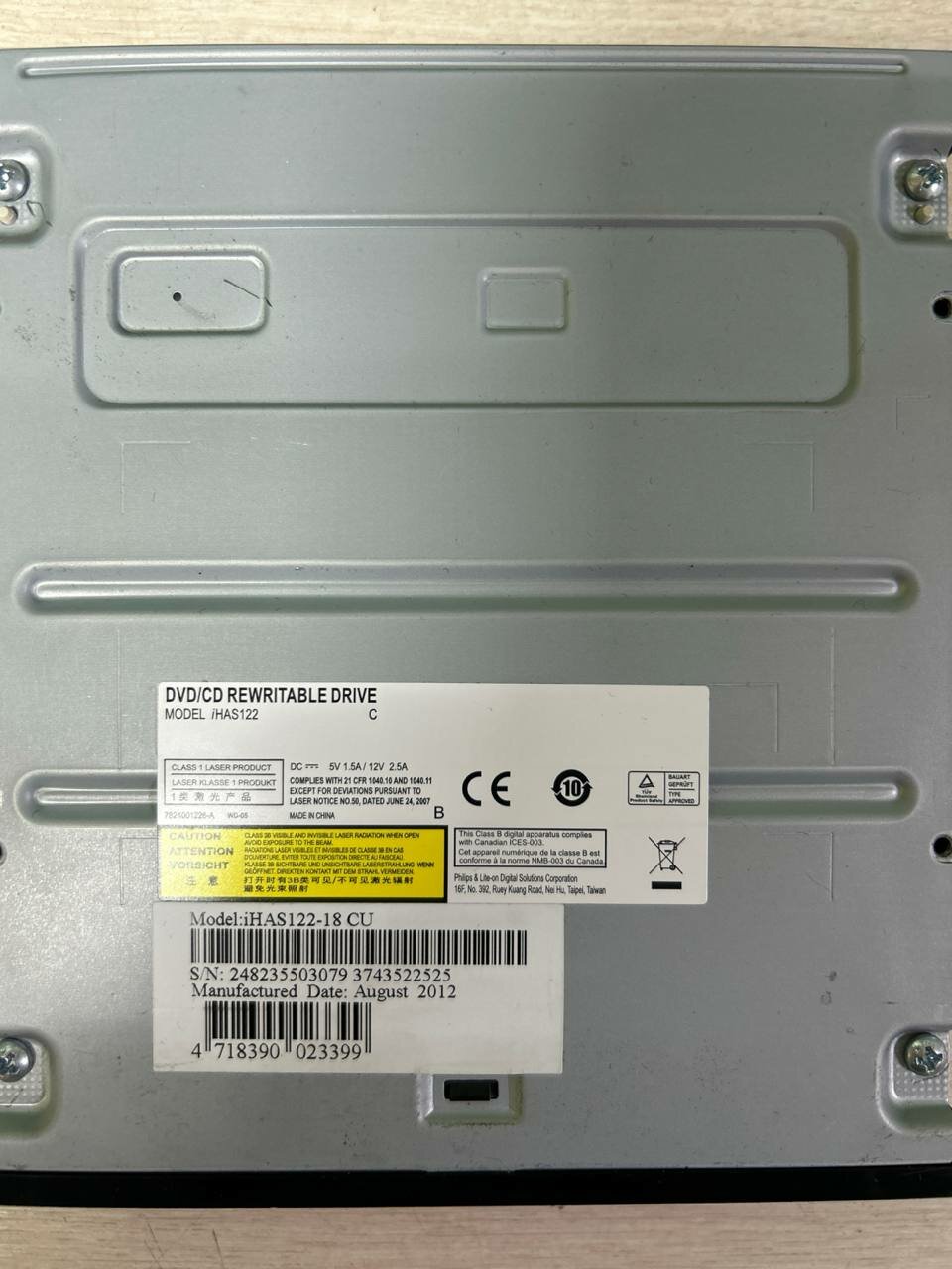 LITE-ON Оптический привод DVD +R/RW CD-R/RW LiteOn iHAS122-18, SATA