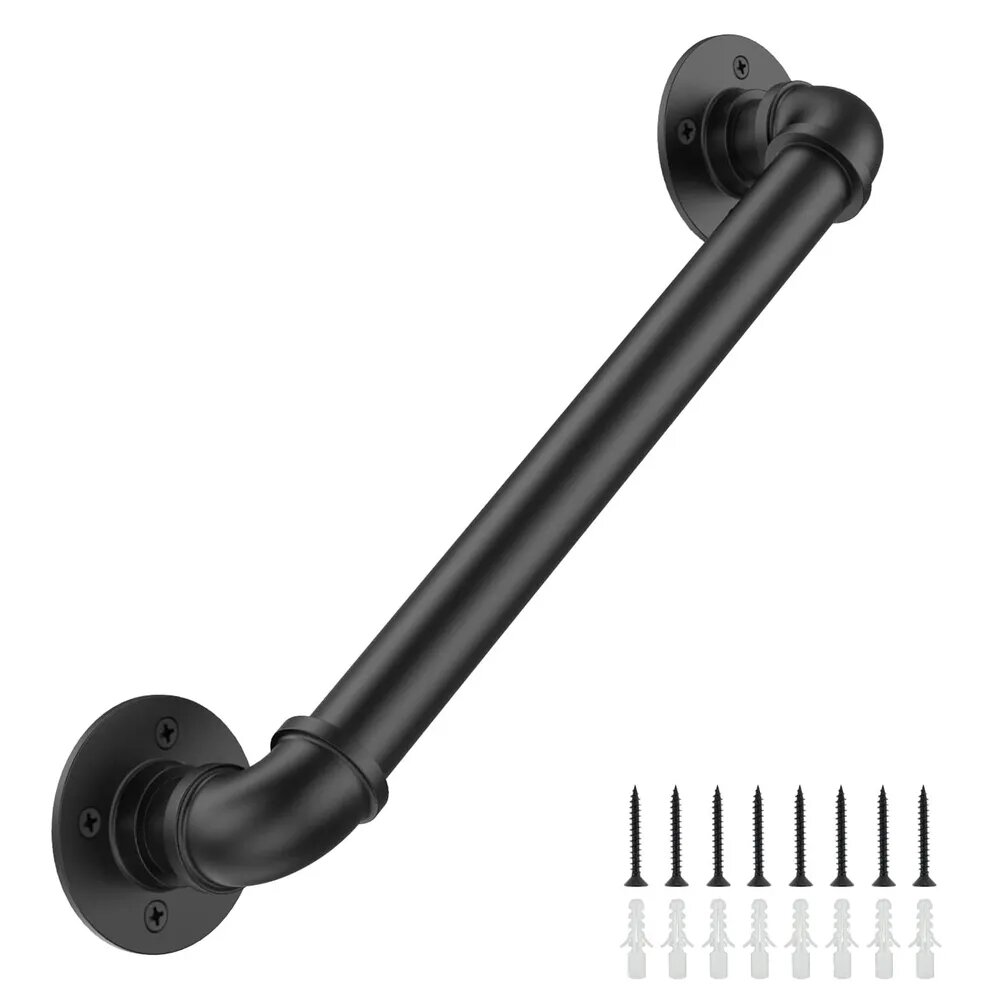 Поручень пристенный, 500mm, наружные лестничные ограждения, железо Круглая труба черный