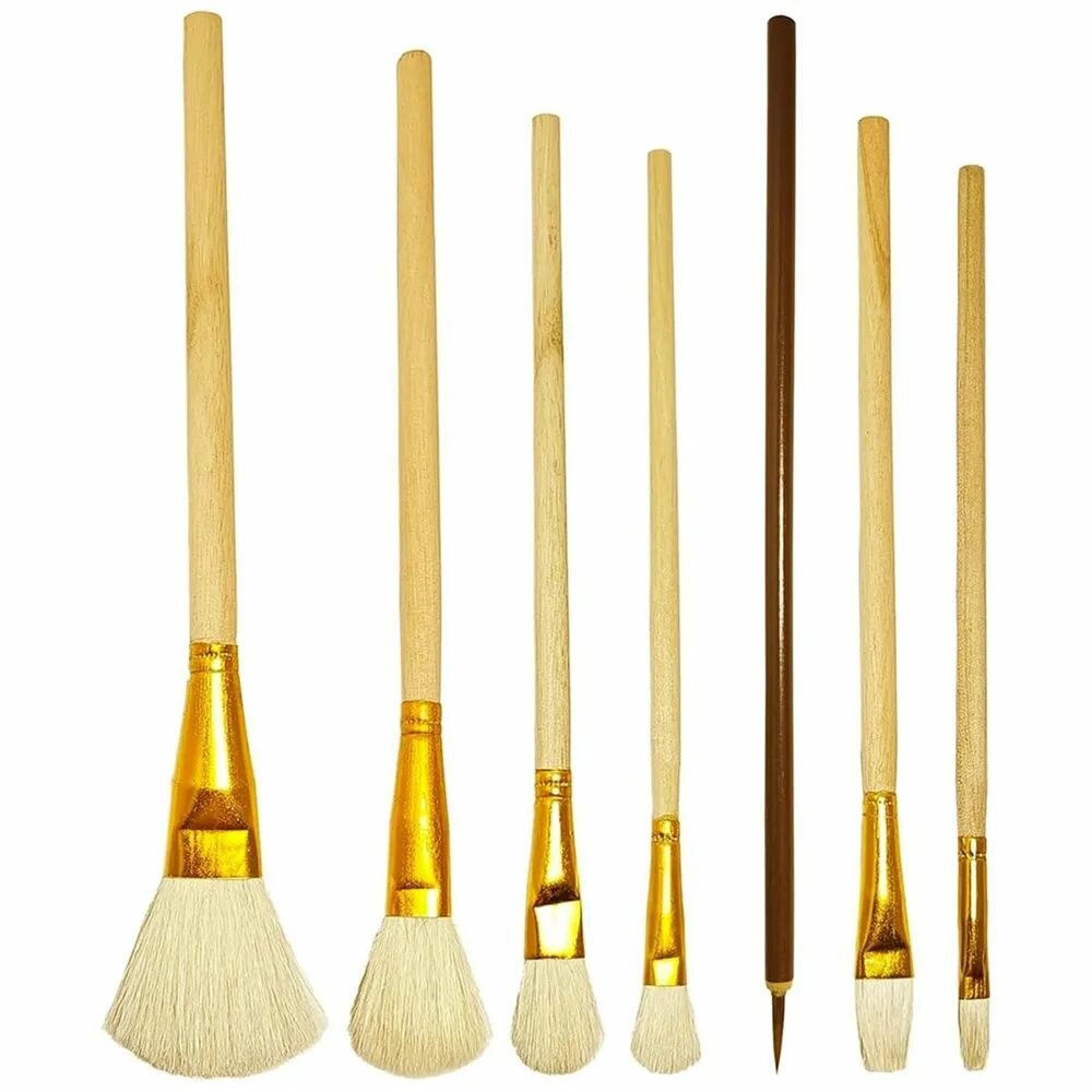 Набор из 7 кистей для рисования кисти для глазури из керамики набор шерстяных кистей для акварели