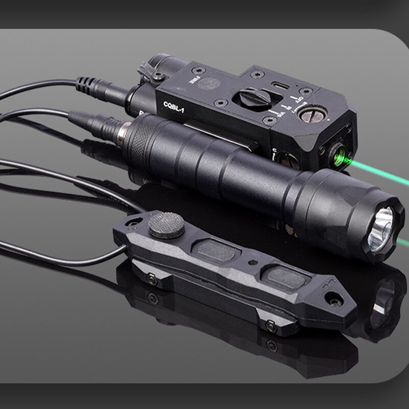 Нейлоновая металлическая CQBL красный лазер зеленая лазерная указка боковая сторона может быть установлена с фонариком