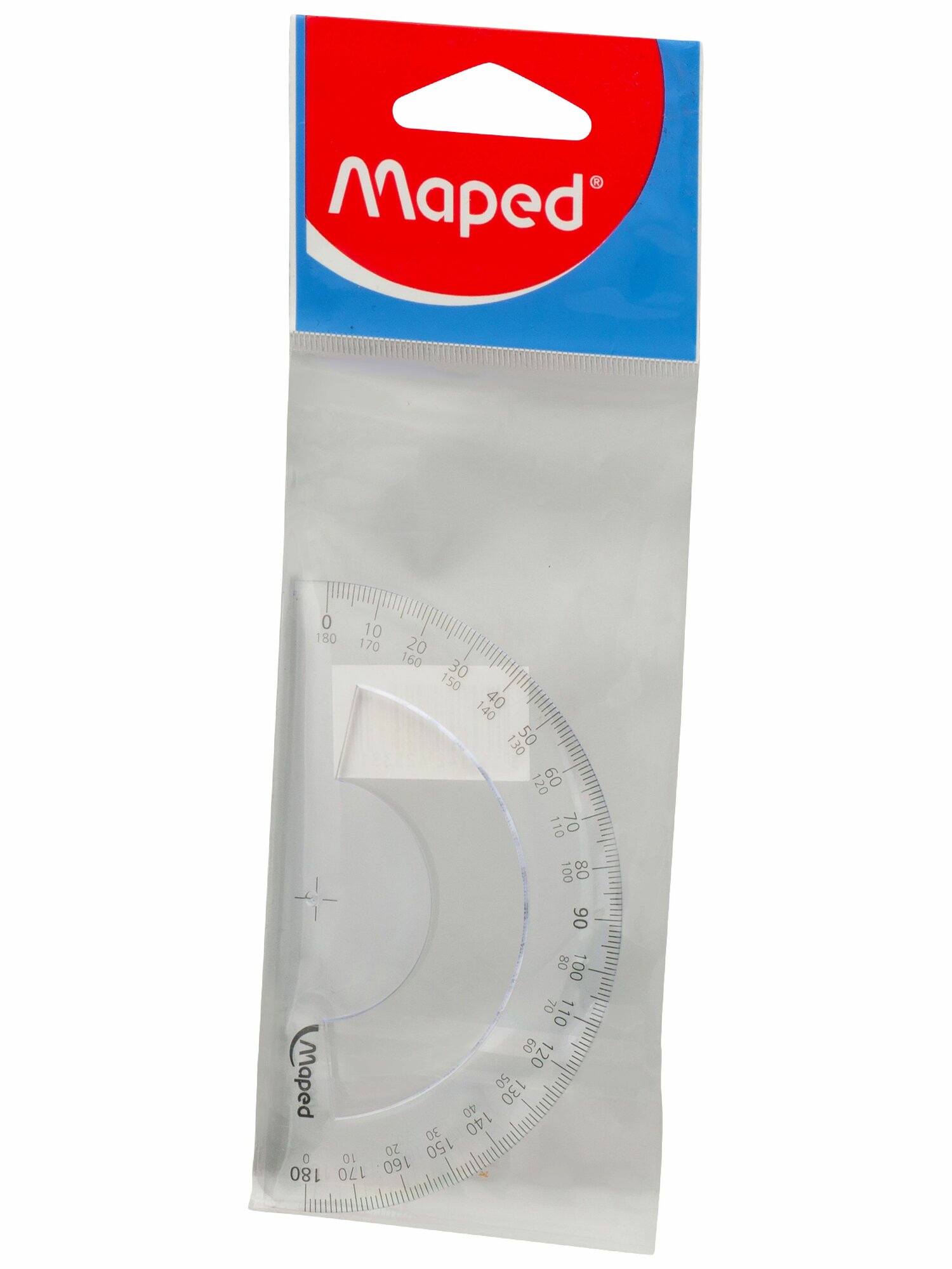 Транспортир MAPED Graphic 180 градусов основание 10 см, блистер, MP 242533 1